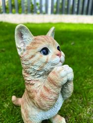 9" Resin Standing Orange Cat Garden Statue at Menards®