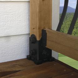 OZCO™ Laredo Sunset 4" x 4" Elevated Post Base with Single Rail Saddle ...