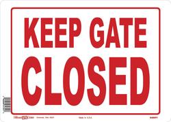 Hillman™ 10" x 14" Keep Gate Closed Sign at Menards®