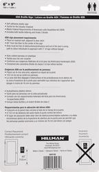 Hillman™ 6" x 9" ADA Men's And Women's Restroom Sign with Braille at ...