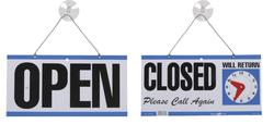 Hillman™ Plastic Open/Close Sign With Clock at Menards®