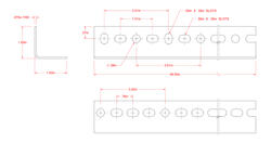 SteelWorks 1-1/2" x 1-1/2" x 48" Slotted Steel Angle - 14 Gauge at Menards®
