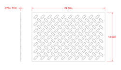 SteelWorks 12" x 24" Steel Diamond Plate - 14 Gauge at Menards®