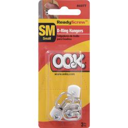 OOK® 20 lb. Brass-Plated Steel ReadyScrew 1H D-Ring Hook - 3 Piece at ...