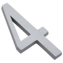Hillman™ 4.75" Distinctions Silver Adhesive House Number 4 at Menards®