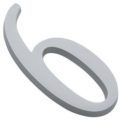 Hillman™ 4.75" Distinctions Silver Adhesive House Number 6 at Menards®