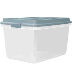 Hefty® Lift Off Lid 72-Quart Hi-Rise Clear Storage Bin at Menards®