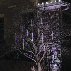 Pumpkin Hollow® 8-Light LED Purple Meteor Light Set at Menards®