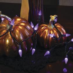 Pumpkin Hollow™ 100-Light LED Purple C6 Halloween String Light Set at ...