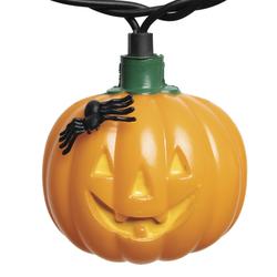 Pumpkin Hollow™ 10-Light LED Jack-O'-Lantern Novelty Halloween Light ...