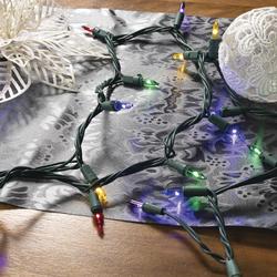 Enchanted Forest® LED Vintage 100-Light Multicolor Mini Christmas ...