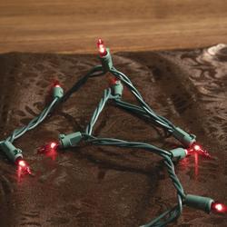 Enchanted Forest® LED Vintage 100-Light Red Mini Christmas String Light ...