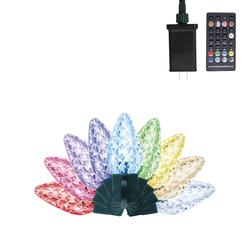 Brilliant 50-Light Multicolor Programmable C9 Christmas String Light ...