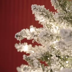 Enchanted Forest® 9' Prelit LED Flocked Grand Empress Artificial ...