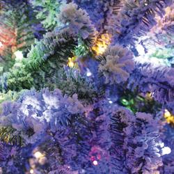 Enchanted Forest® 9' Prelit LED Flocked Grand Empress Artificial ...