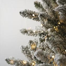 Enchanted Forest® 9' Prelit LED Flocked Grand Empress Artificial ...