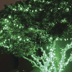 Enchanted Forest®; LED 100-Light Green Diamond Cut C6 Premium Christmas ...