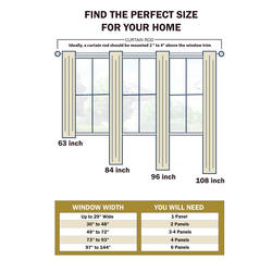 Superior Waves 42"W x 63"L Grey Blackout Grommet Top Curtain Panel (2 ...