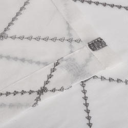 Superior Elegant Diamond 52"W x 108"L Grey Sheer Grommet Top Curtain ...