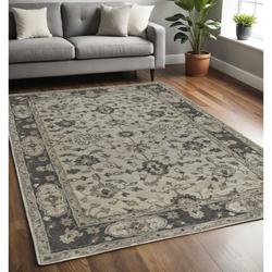 HomeRoots Felicity Gray Ivory And Taupe Floral 5' x 8' Area Rug at Menards®