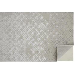 HomeRoots Felicity Silver Gray And White Abstract 7' x 10' Area Rug at ...