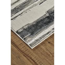 HomeRoots Felicity Silver Gray And Black Abstract 4' x 6' Area Rug at ...