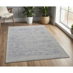 HomeRoots Felicity Gray And Blue Abstract Distressed 4' x 6' Area Rug ...