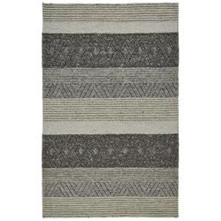 HomeRoots Felicity Gray Taupe And Tan Striped 4' x 6' Area Rug at Menards®