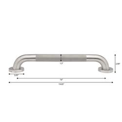 Homewerks™ 16" x 1-1/2" Stainless Steel Peened Concealed Screw Grab Bar ...