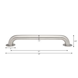 Homewerks™ 24" x 1-1/2" Stainless Steel Exposed Screw Grab Bar at Menards®