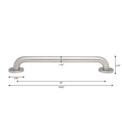 Homewerks™ 36" x 1-1/4" Stainless Steel Concealed Screw Grab Bar at ...