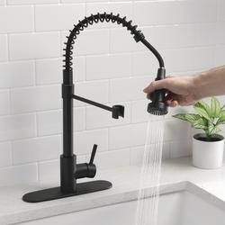 Tuscany® Krieger™ Single Handle Commercial Style Pull-Down Matte Black ...