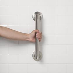 Homewerks™ 9" x 1-1/4" Brushed Nickel Modern Decorative Grab Bar at ...