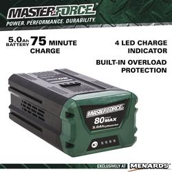 Masterforce® 80-Volt Lithium-Ion 5.0Ah Battery at Menards®