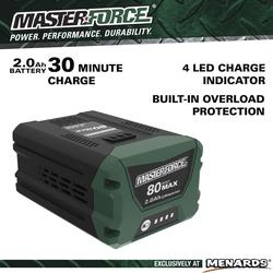 Masterforce® 80-Volt Lithium-Ion 2.0Ah Battery at Menards®