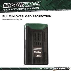 Masterforce® 80-Volt Lithium-Ion 4.0Ah Battery at Menards®