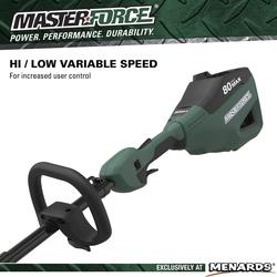 Masterforce® 80-Volt Brushless Cordless 16" String Trimmer - Attachment ...