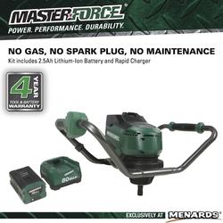 Masterforce® 80-Volt Brushless Cordless Earth Auger Powerhead at Menards®