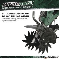 Masterforce® 10" 80-Volt Brushless Cordless Tiller/Cultivator at Menards®