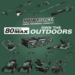 Masterforce® 21" 80-Volt Brushless Cordless Self-Propelled Lawn Mower ...