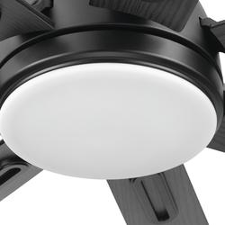 Patriot Lighting® Regency Park 56" Matte Black Indoor/Outdoor LED ...