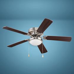 Patriot Lighting® Gilford 52" Brushed Nickel Indoor 1-Light Ceiling Fan ...