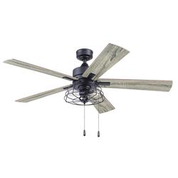 Patriot Lighting™ Miller Station 52" Matte Black Industrial Indoor LED ...