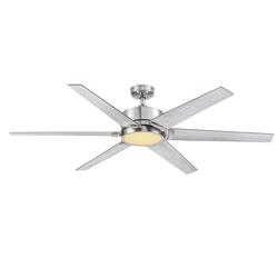 Patriot Lighting™ Gerald 62" Brushed Nickel LED Indoor Ceiling Fan at ...