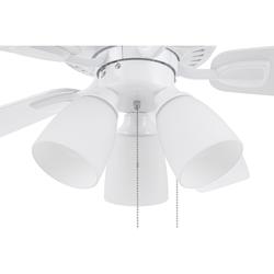 Patriot Lighting® Quick Install Tisbury III 52" Matte White Indoor 3 ...