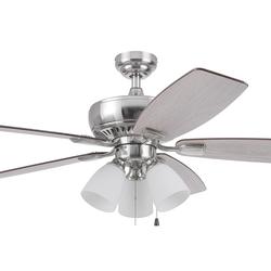 Patriot Lighting® Quick Install Tisbury III 52" Brushed Nickel Indoor 3 ...