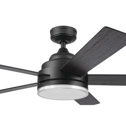 Patriot Lighting® Quick Install Piper Glen 52" Matte Black Indoor LED ...