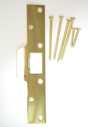 Ultra Hardware™ 8" Polished Brass Security Strike Plate at Menards®