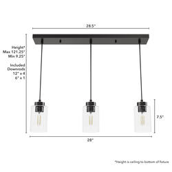 Hunter® Hartland Nolble Bronze 3 Light Linear Cluster at Menards®