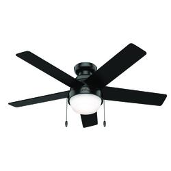 Hunter® Aegis 48" Matte Black Indoor 2-Light Ceiling Fan at Menards®
